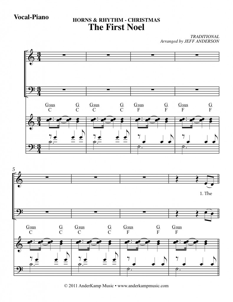 04 Horns & Rhythm – Christmas all 4 Vocal arrangements - AnderKamp Music