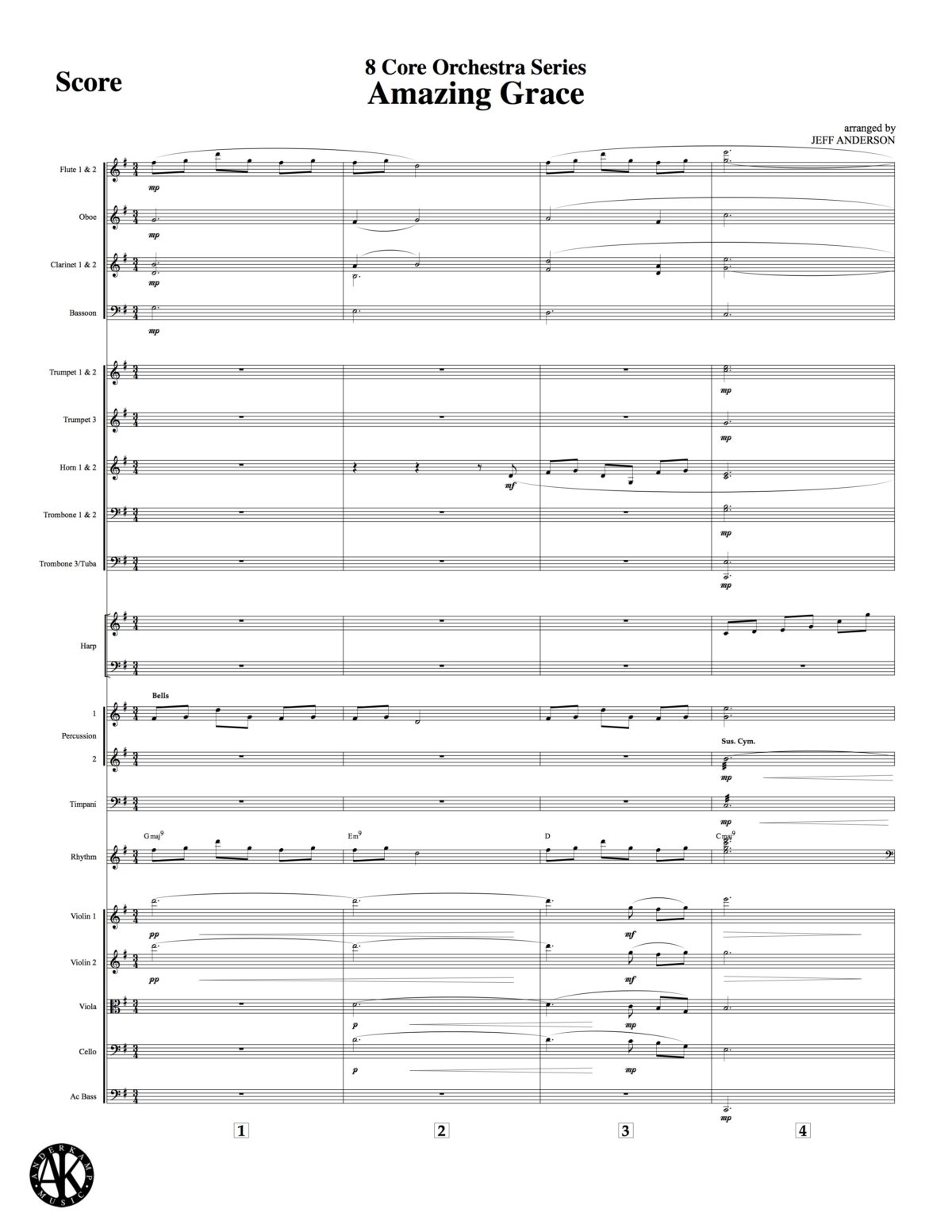 Amazing Grace – 8 Core Orchestra Series - AnderKamp Music