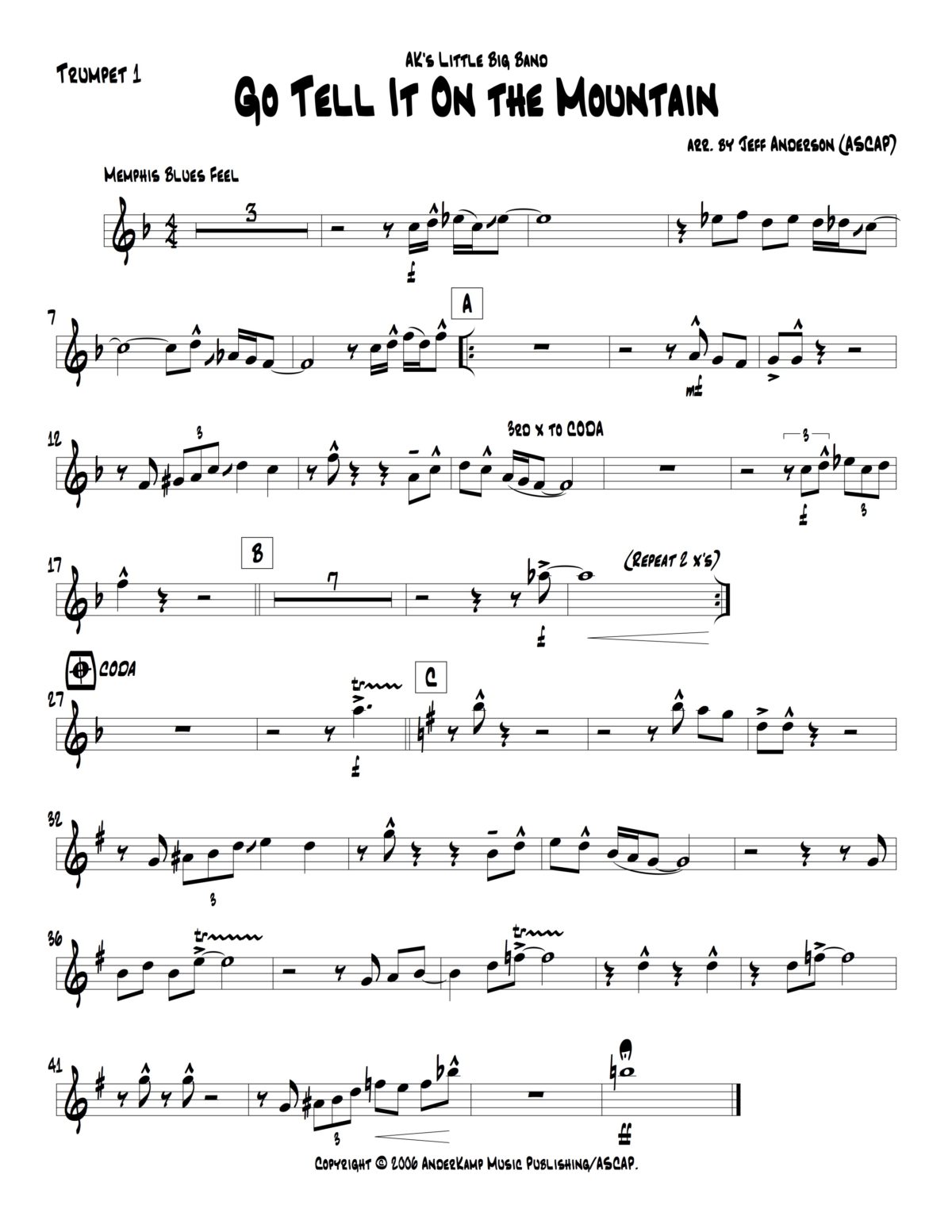 Go Tell It On the Mountain-AK Little Big Band - AnderKamp Music